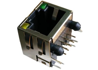 China XRJM-S-01-8-8-4 Rj45 Connectors 8P8C  Thru Hole Shield With LED for sale