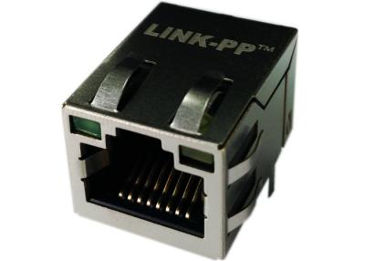 China RJ45 Single Port 5-6605748-1 Magjack 10/100Base-T Interface Tab-up With LED for sale