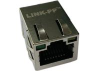 China TE RJ45 Modular Jack 6-6605748-1 Shield With LEDs 10/100Mbps Interface for sale