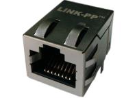 China Magnetic Jack 6605783-1 Rj45 Right Angle PCB Connector 10/100 mbps for sale