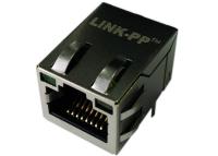 China 10 Pin Horizontal Gigabit 6605839-1 Modular Jack Shielded With Resistor Leds for sale