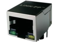 China HY911105A 10/100Base-T Magnetic RJ45 Connector with LEDs for sale