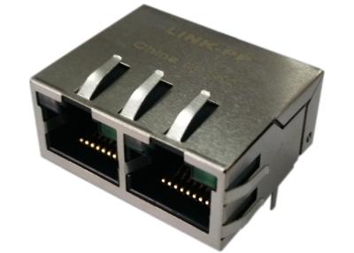 China XFATM2E-CTGxu2-4M Rj45 1x2 Port 10/100Mbps Tab-up Shield With LED for sale