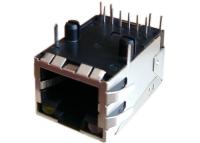 China RJ45 Socket RJMG16321B101NR Magnetic 10/100Base-T, Single Port WIth LED for sale