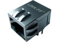 China HFJ11-1G01E-L12RL FastJack Tab-Down Gigabit RJ45 Female PCB Connector for sale