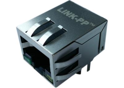 China HFJ11-1G01E-L12RL FastJack Tab-Down Gigabit RJ45 Female PCB Connector for sale