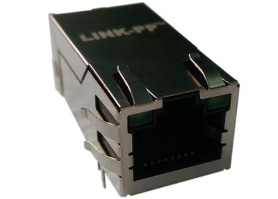 China GiGE Ethernet Socket RJMG201021610NR Rj45 10/100/1000Base-T With LED for sale