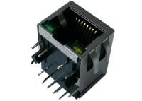 China ARJ11B-MFSAO-A-A-ELU2 Female Magnetic RJ45 Connector 10/100Base-T Ethernet for sale