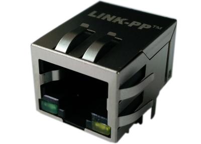 China RJ45 ARJ11B-MFSBR-A-A-EQU2 Female Magnetic Connector 10/100Mbps for sale