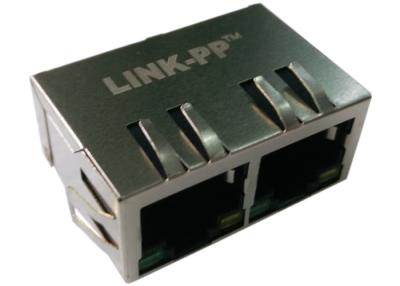 China Dual Port 10/100 RJ45 Magnetics ARJ12A-MASD-A-B-FMU2 Angle Right Jack for sale