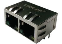 China XMH-9759-B692120-136 - Two Port with 10/100/1000Mbps, Shielded, MAG, LEDs for sale