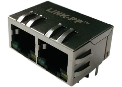 China XMH-9759-B692120-136 - Two Port with 10/100/1000Mbps, Shielded, MAG, LEDs for sale