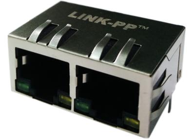 China XMH-9759-B6B2120-136 - Two Port with 10/100/1000Mbps, Shielded, MAG, LEDs for sale