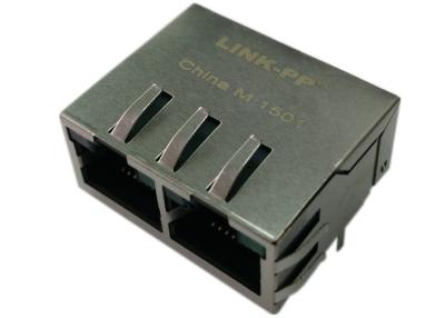 China XMH-9769-A121122-246- Two Port RJ45 10/100Mbps Magnetic Connector for sale