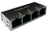 China G26US-710151A Multi-port RJ45 Modular Jacks Right Angle 1 x 4 Port , Tab-up for sale
