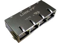 China RJ45 1000Base-T RJMG214022620NR Gigabit 1x4 Ports, Led1 Gr Led2 Bi Gr/ Or for sale