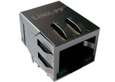China Cat5 Female Connector XFATM2E-CAxu1-2MS Rj45 With Integrated Magnetics for sale