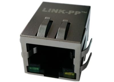 China Modular Jack Rj45 Female XFATM2G-CAxu1-4MS Integrated 10/100 Magnetics for sale