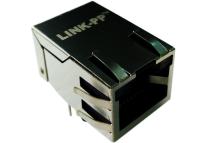 China Magnetic RJ45 Jack XF973G-CTGY1-4M Right Angle Ethernet Connector for sale