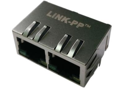 China HFJ12-1G11ER-L11RL FastJack 1x2  Tab-Down Ganged Gigabit RJ45 for sale
