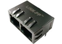 China HFJ12-1G46ER-L11RL FastJack 1x2 Tab-Down Ganged Gigabit RJ45 W/LED for sale