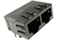 China Multi-port RJ45 HFJ12-1G41ERL Dual Tab-Down 1000Base-T Connector Wo/LED for sale