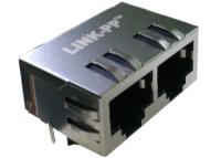 China Multi-port RJ45 HFJ12-1G46ERL Dual Tab-Down 1000Base-T Connector Wo/LED for sale
