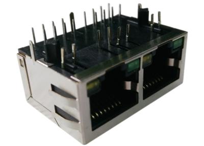 China Multi-port RJ45 HFJ12-2450ER-L11RL Dual Tab-Down 10/100Base-T W/LED for sale