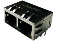 China Dual Rj45 HFJ12-2450ER-L15RL Halo FastJack Tab-Down 10/100Base-T W/LED for sale