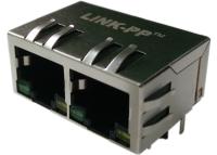 China Dual Rj45 HFJ12-2450ER-L21RL Halo FastJack Tab-Down 10/100Base-T W/LED for sale
