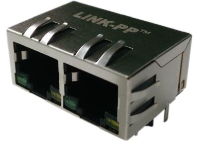 China Dual Rj45 HFJ12-2450ER-L21RL Halo FastJack Tab-Down 10/100Base-T W/LED for sale