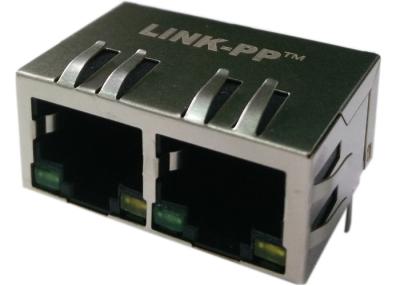 China Dual Rj45 HFJ12-2450ER-L77RL Halo FastJack Tab-Down 10/100Base-T W/LED for sale