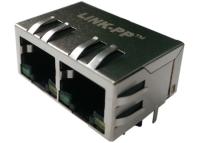 China Dual Rj45 HFJ12-E2450ER-L11RL Halo FastJack Tab-Down 10/100Base-T W/LED for sale
