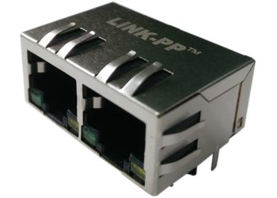 China Dual Rj45 HFJ12-E2450ER-L11RL Halo FastJack Tab-Down 10/100Base-T W/LED for sale