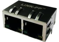 China Dual Rj45 HFJ12-E2450ER-L12RL Halo FastJack Tab-Down 10/100Base-T W/LED for sale