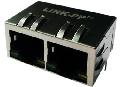 China Dual Rj45 HFJ12-E2450ER-L12RL Halo FastJack Tab-Down 10/100Base-T W/LED for sale