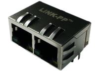 China XFATM2SA-CLxu2-4MS Dual Rj45 Jack 10/100Base-T Shield W/LED for sale