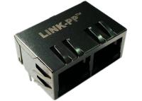 China XFATM6F-CLxu2-4MS Dual Port Rj45 Jack 10/100Base-T Shield W/LED for sale