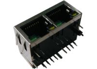 China XFATM9-CLxu2-4S Dual Port Rj45 Connector 10/100Base-T Shield W/LED for sale
