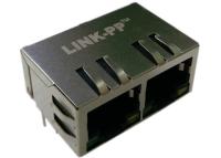 China XFATM9C-CLxu2-4MS Dual Port Rj45 Connector 10/100Base-T Shield W/LED for sale