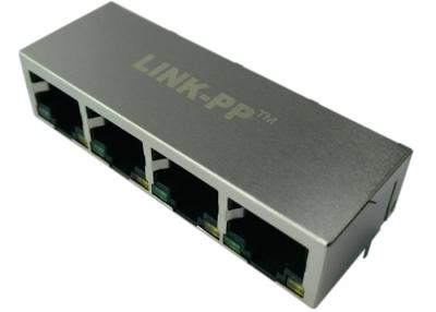 China XFATM11P-CAGY4-2S Four Port 10/100Base-T Rj45 Shield With LED for sale