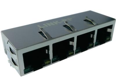 China Multi-port RJ45 XFATM2R-CLxu4-4MS 1x4 10/100Base-T Shield With LED for sale