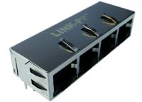 China Multi-port RJ45 XFATM9G-CLxu4-4MS 1x4 10/100Base-T Connector Shield W/LED for sale
