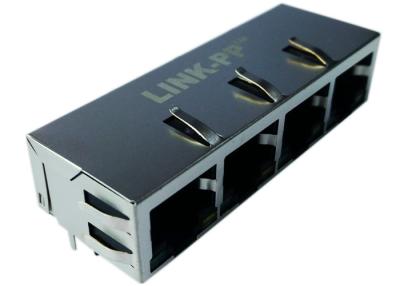 China Multi-port RJ45 XFATM9G-CLxu4-4MS 1x4 10/100Base-T Connector Shield W/LED for sale