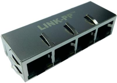 China Rj45 1x4 10/100Base-T XFATM9-CLYG4-4MS Lan Jack Shield W/LED for sale