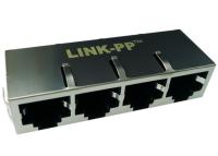 China XF10BASE-COMBO4-4S Multi-port RJ45 1x4 Magnetic Connector 10/100BT for sale