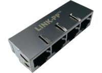 China XF6612A-COMBO4-4S Multi-port RJ45 1x4 Magnetic Connector 10/100BT for sale
