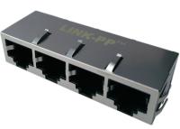 China RJ45 1x4 XFATM2-COMBO4-4S Multi-port Magnetic Connector 10/100BT for sale