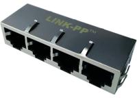 China RJ45 1x4 XFATM2D-COMBO4-4S Multi-port Magnetic Connector 10/100BT for sale