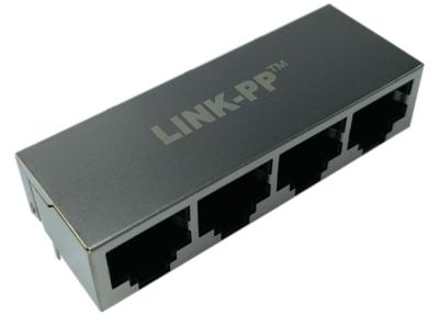 China RJ45 1x4 Magnetic XFATM2G-COMBO4-2S Multi-port Ethernet Connector 10/100BT for sale